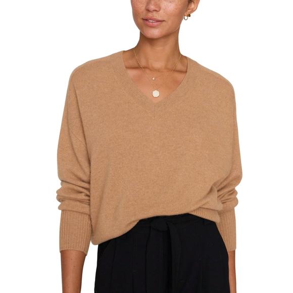 Brochu Walker | Sweaters | New Brochu Walker Leia Vee Sweater In Camel Melange | Poshmark